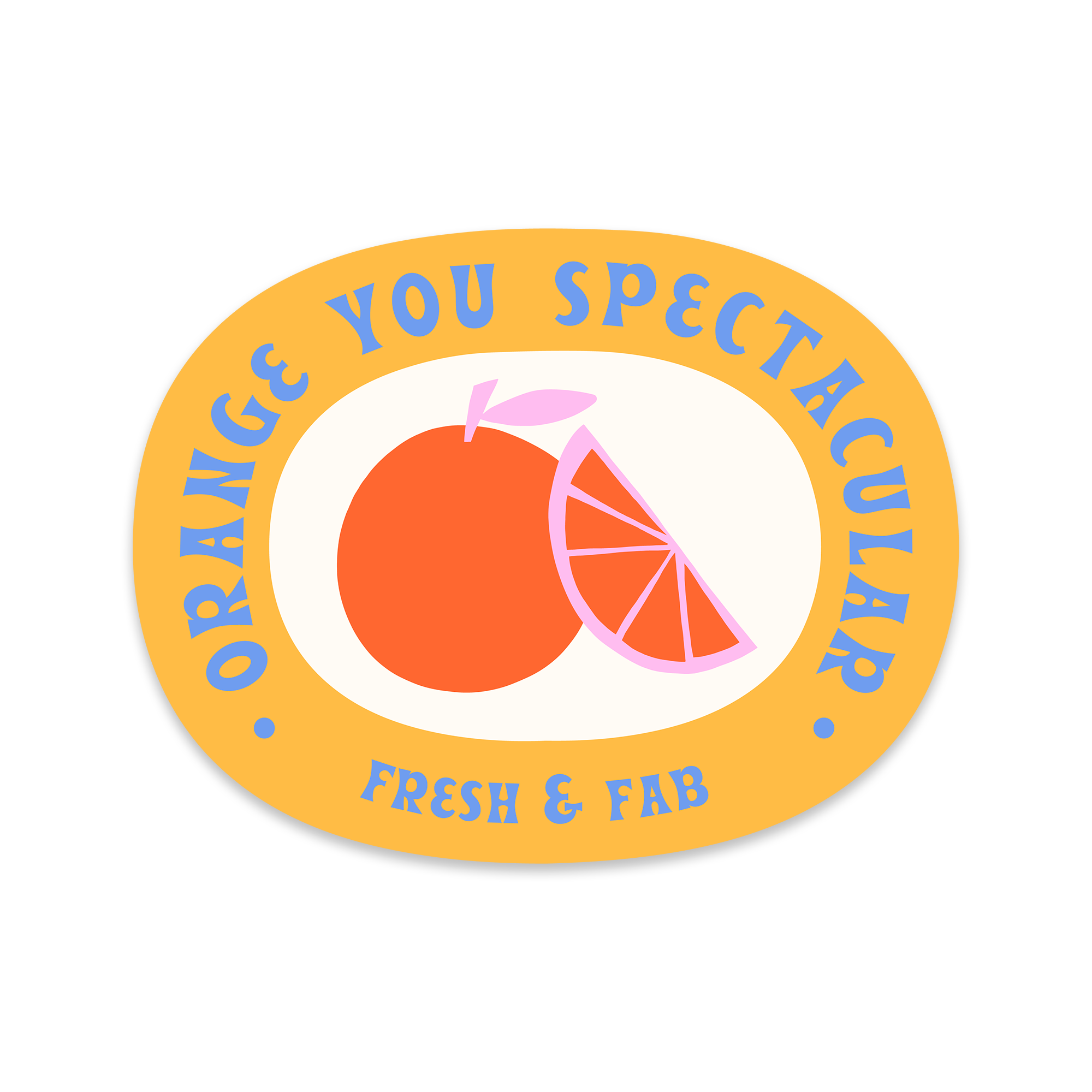 Orange Spectacular Fruit Sticker